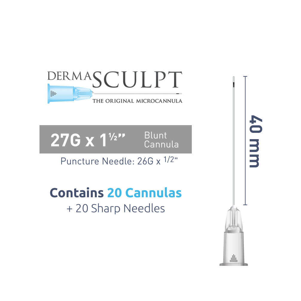 Buy DermaSculpt Microcannula 27G x 1½" (38mm) | CosmoFrance